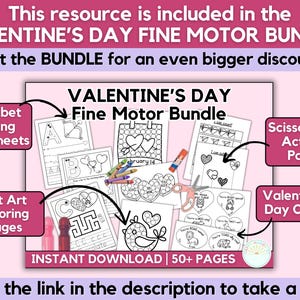 Valentines Day Preschool Worksheets for Kids Scissor Skill Winter ...