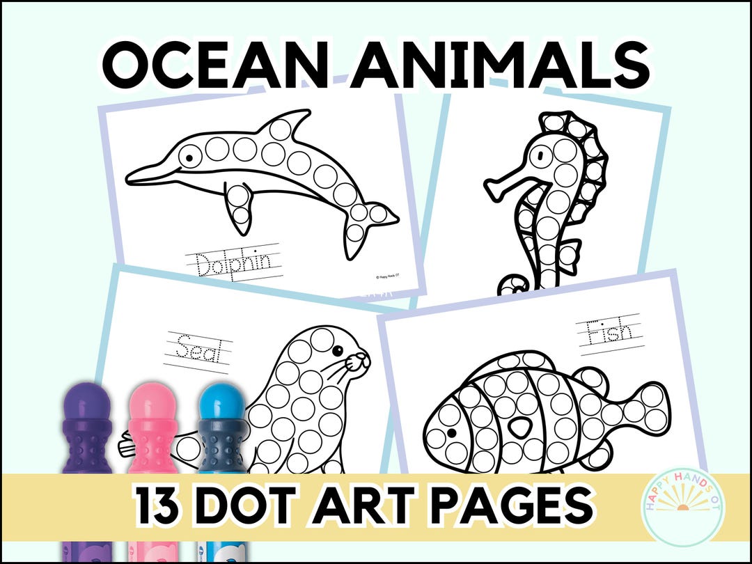 Ocean Preschool Dot Marker Worksheets for Kids Preschool Tracing ...