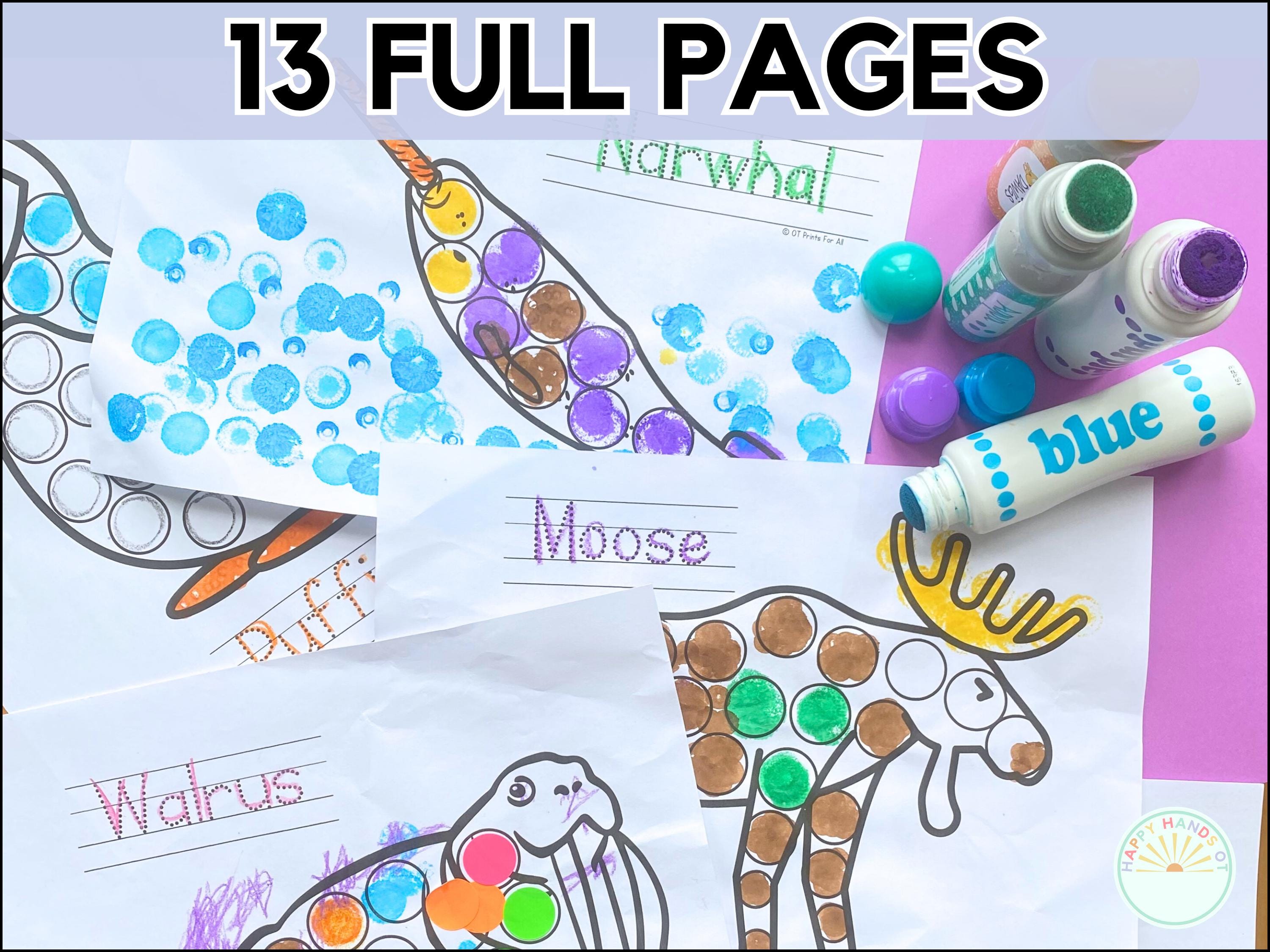 Arctic Animals Preschool Dot Marker Printable Arctic Animals Coloring ...