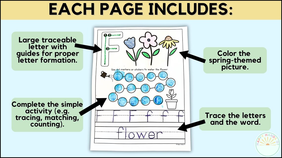 Spring Alphabet Tracing Worksheets for Kids Easter Alphabet Prek ...