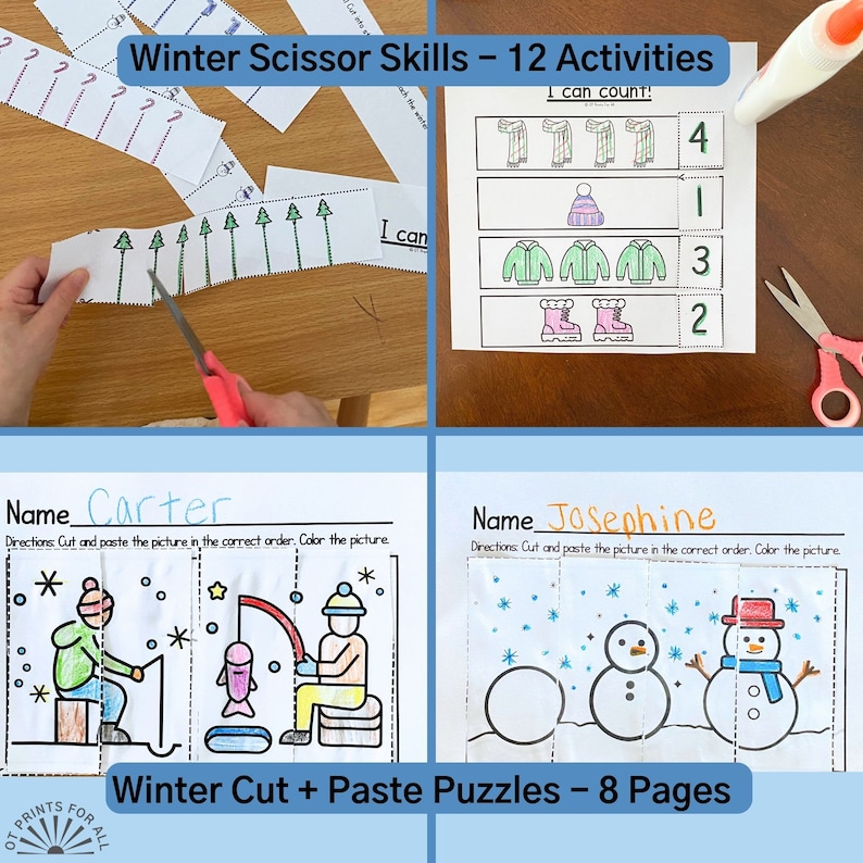 BUNDLE Winter Preschool Worksheets for Kids Preschool Tracing ...
