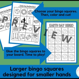Earth Day Bingo Printable Earth Day Kids Make Your Own Bingo Cards ...
