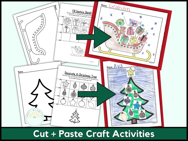 PRINTABLE BUNDLE: Christmas Preschool Fine Motor Simple Homeschool ...