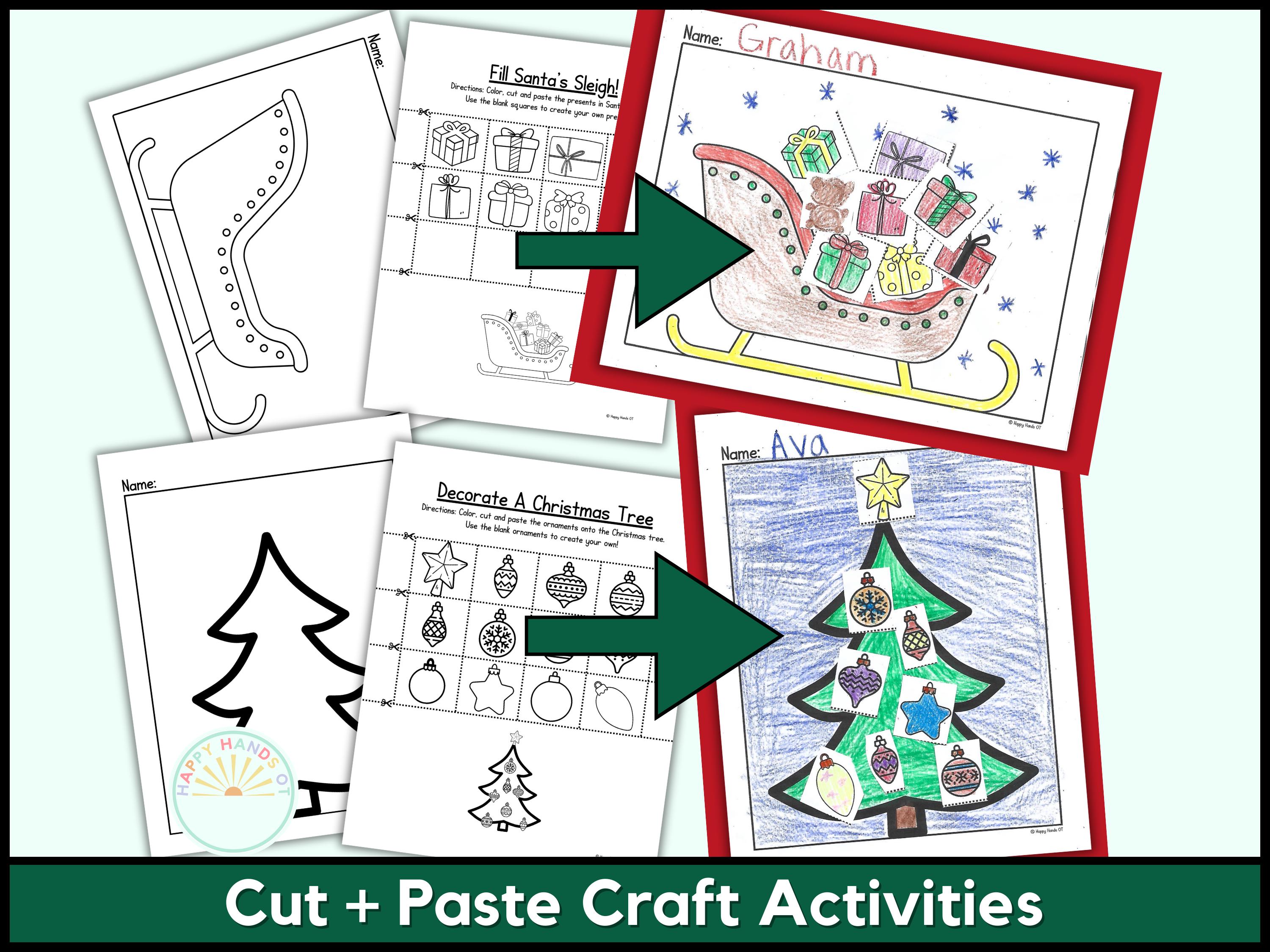 PRINTABLE BUNDLE: Christmas Preschool Fine Motor Simple Homeschool ...