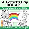 St Patricks Day Dot Art Preschool Worksheets for Kids Dot Marker ...