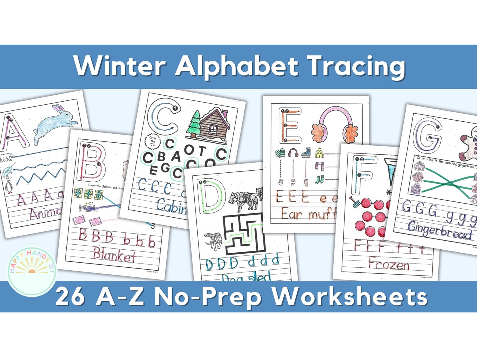 Winter Preschool Fine Motor Tracing Worksheets Preschool Tracing Winter ...