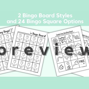 Spring Bingo Cards Make Your Own Bingo Game Spring March Activities Cut ...