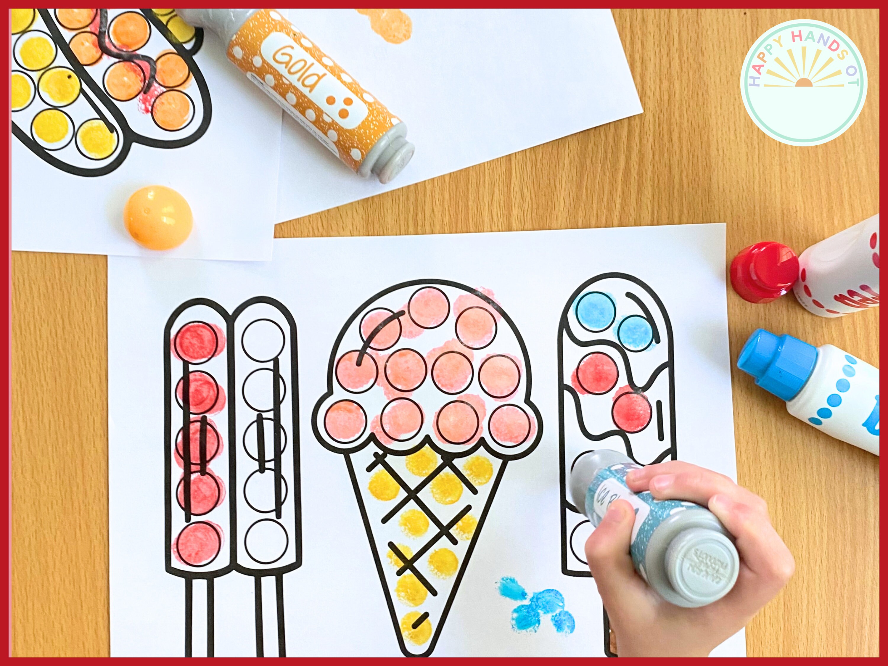 4th of July Coloring Prek Worksheets for Kids Dot Marker Toddler Flag ...