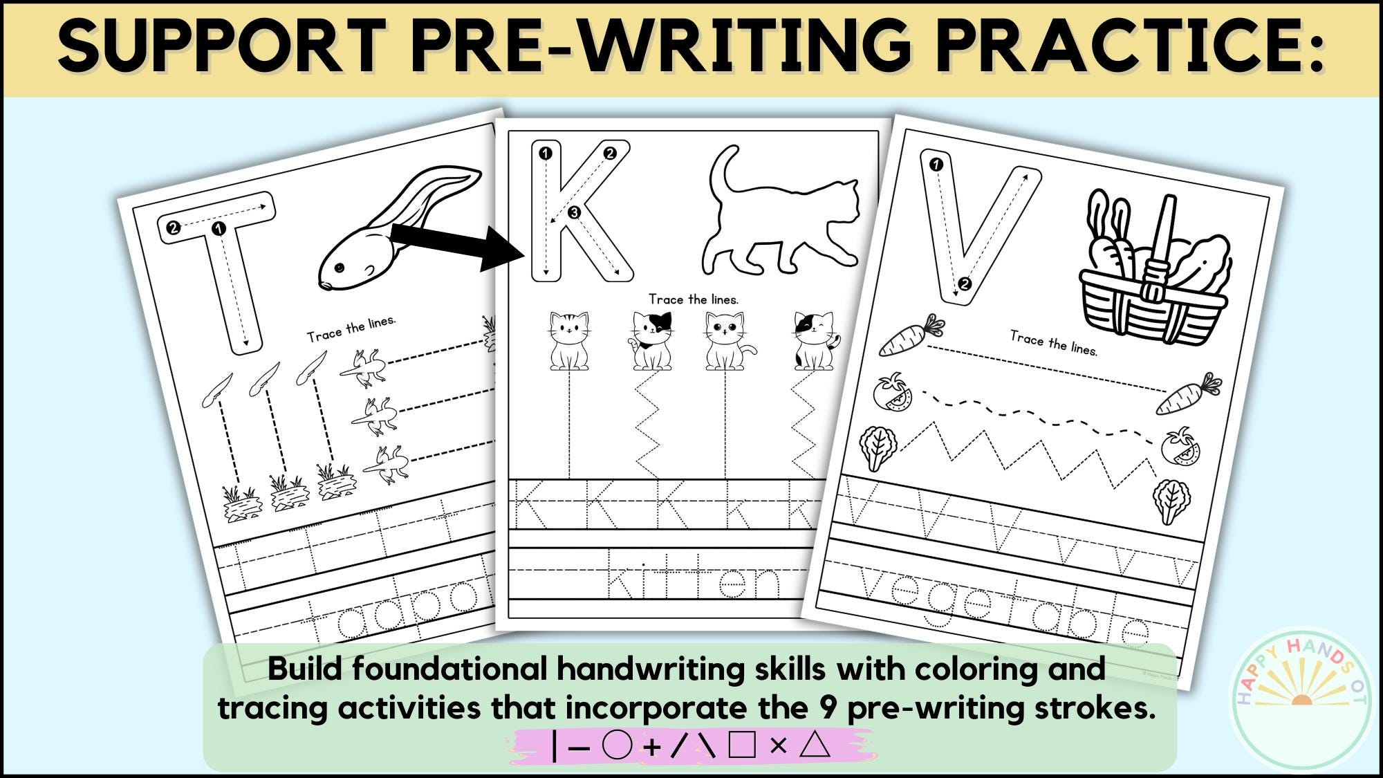 Spring Alphabet Tracing Worksheets for Kids Easter Alphabet Prek ...