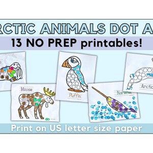 Arctic Animals Preschool Dot Marker Printable Arctic Animals Coloring ...