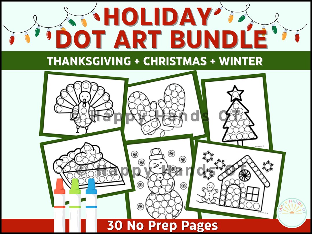 Dot Marker Activity - Toddler Thanksgiving Christmas and Winter ...