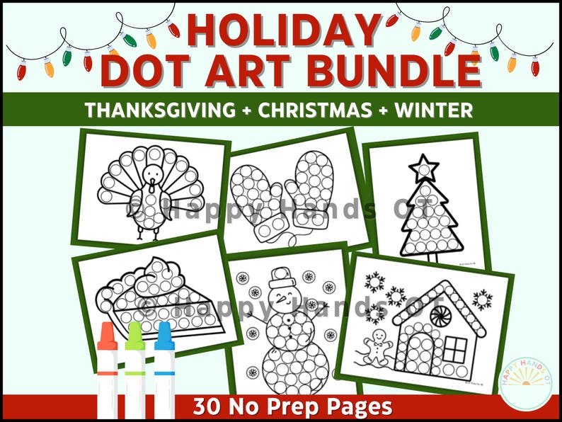 Dot Marker Activity - Toddler Thanksgiving Christmas and Winter ...