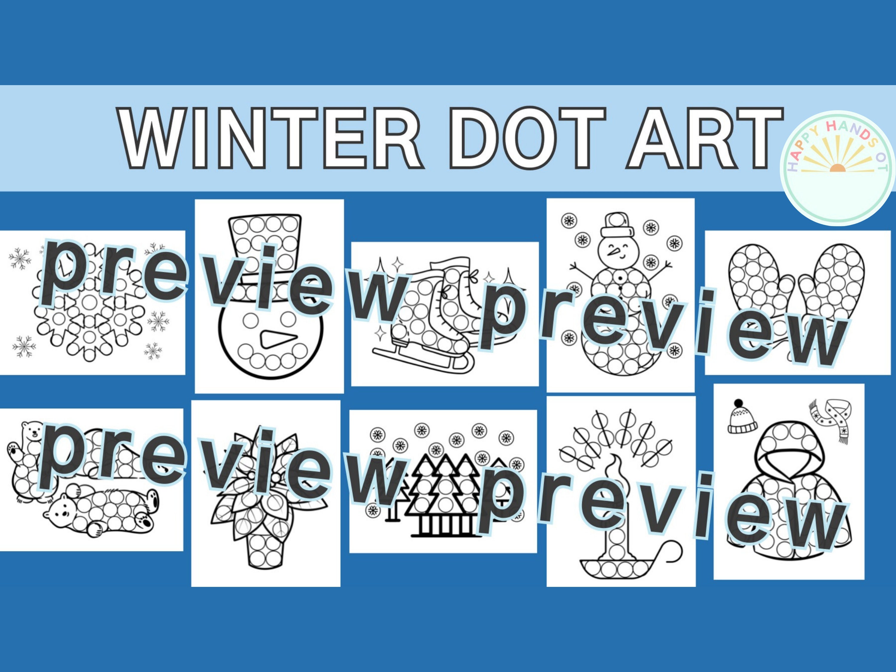 BUNDLE 4 Seasons Dot Art Preschool Worksheets for Kids With Spring ...