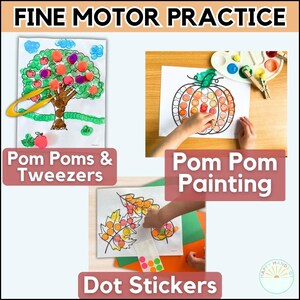 PRINTABLE BUNDLE - Fall Dot Marker Preschool Worksheets Occupational ...