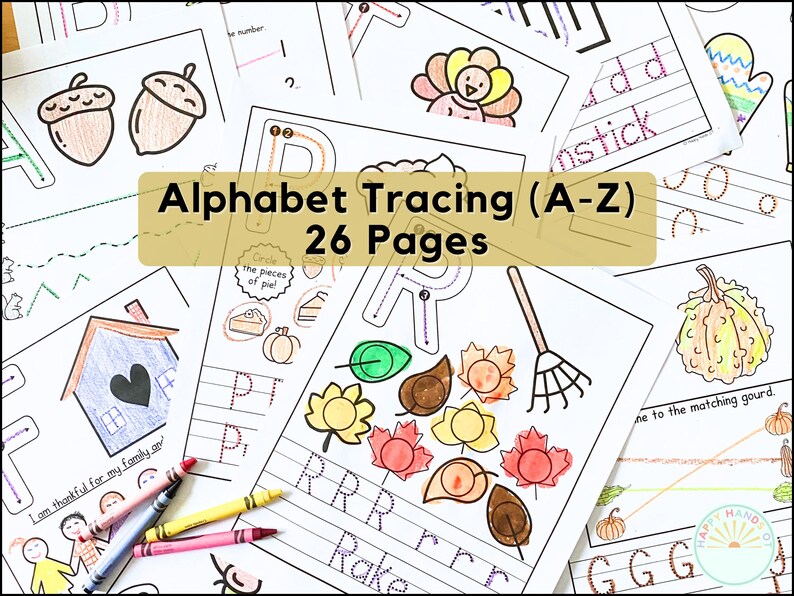 Thanksgiving ABC Tracing Worksheets Letter Tracing Pre K Worksheets ...