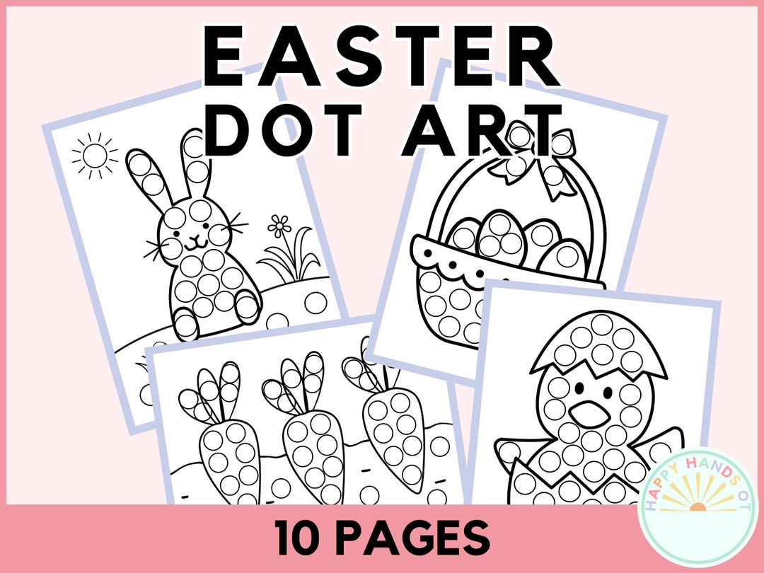 Easter Dot Art Preschool Worksheets for Kids Dot Marker Toddler Easter ...