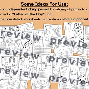 Fall ABC Tracing Worksheets Autumn Letter Tracing Pre K Worksheets ...