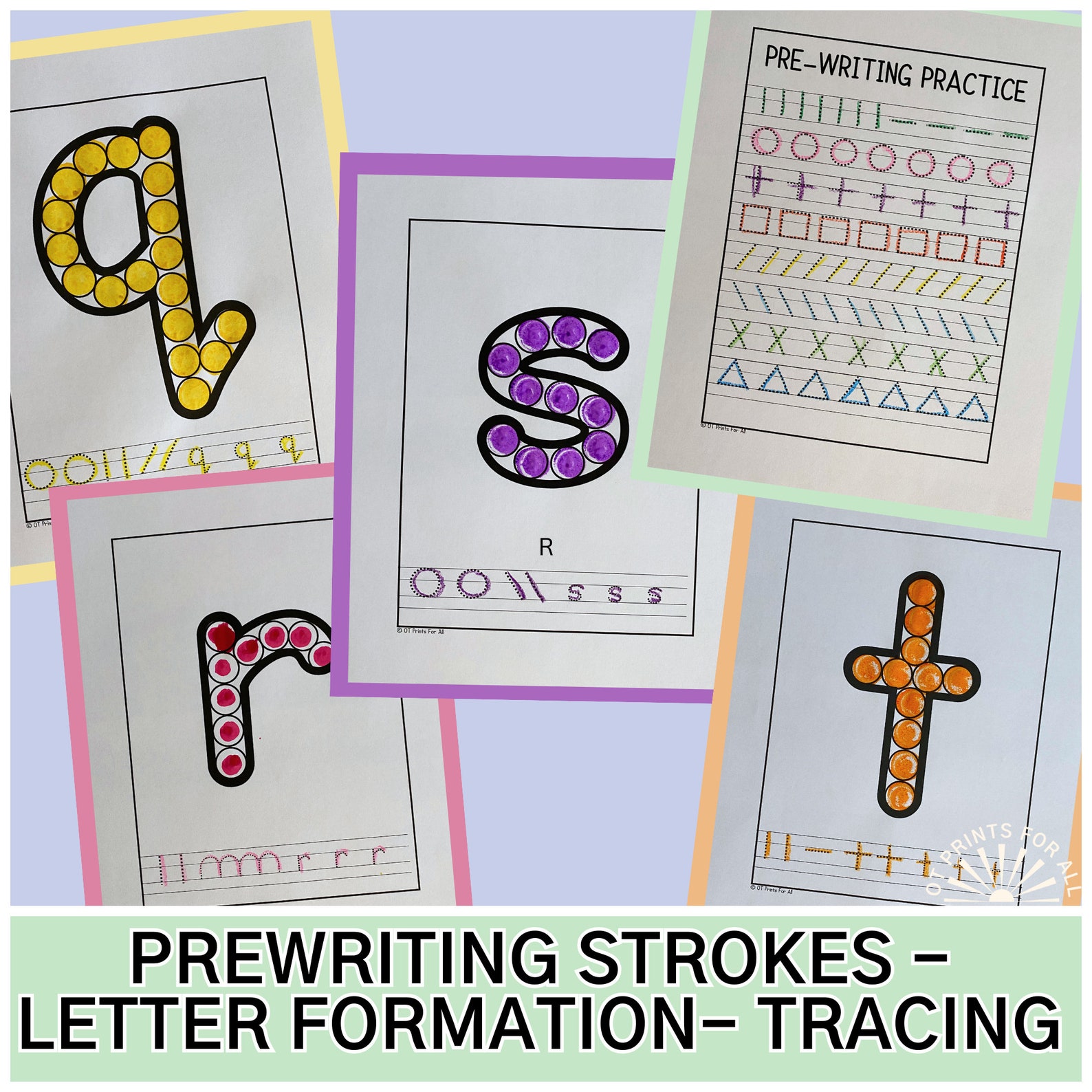 Alphabet Dot Art Preschool Worksheets for Kids ABC Tracing Worksheet ...