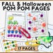 Fall Pom Pom Fine Motor Worksheets Halloween Preschool Centers Autumn ...