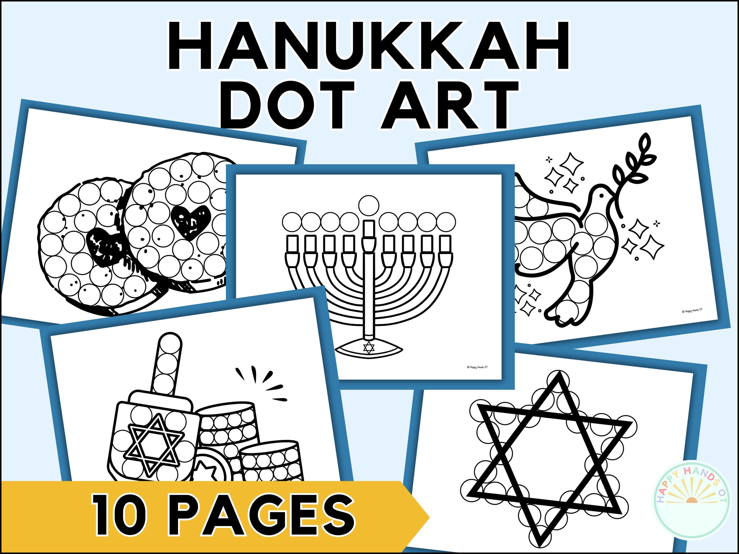 Hanukkah Dot Art Hanukkah Crafts Winter Preschool Fine Motor Pre K ...
