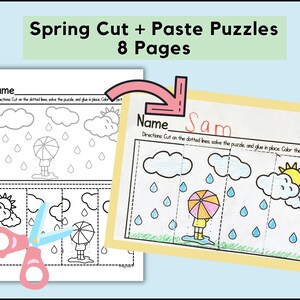 PRINTABLE BUNDLE - Spring Dot Art and Cutting Practice Spring Scissor ...