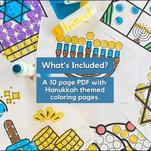 Hanukkah Dot Art Hanukkah Crafts Winter Preschool Fine Motor Pre K ...