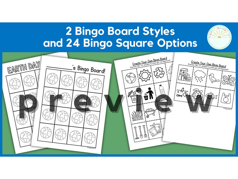 Earth Day Bingo Printable Earth Day Kids Make Your Own Bingo Cards ...