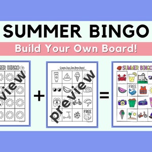 Summer Vacation Bingo Activity for Kids Summer Bingo Scissor Skill ...
