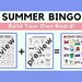 Summer Vacation Bingo Activity for Kids Summer Bingo Scissor Skill ...