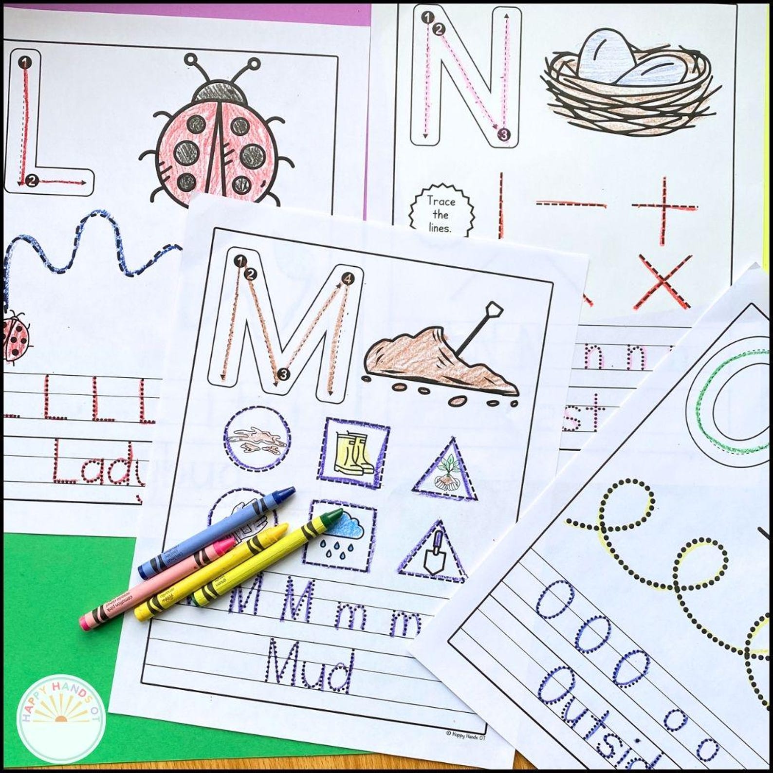 Spring Alphabet Tracing Worksheets for Kids Easter Alphabet Prek ...