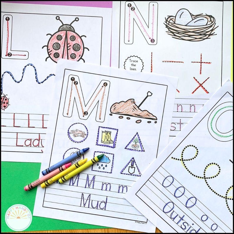 Spring Alphabet Tracing Worksheets for Kids Easter Alphabet Prek ...