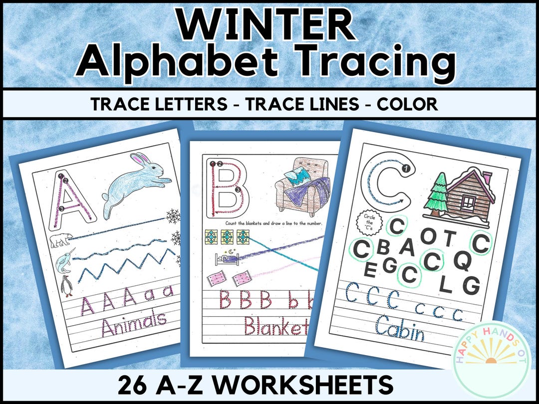 Winter Preschool Fine Motor Tracing Worksheets Preschool Tracing Winter ...