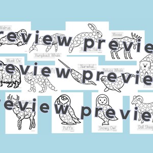 Arctic Animals Preschool Dot Marker Printable Arctic Animals Coloring ...
