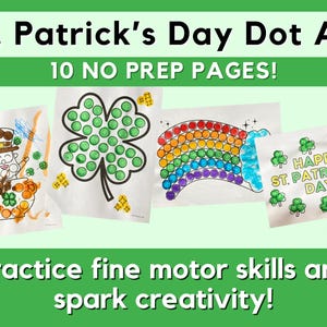 St Patricks Day Dot Art Preschool Worksheets for Kids Dot Marker ...