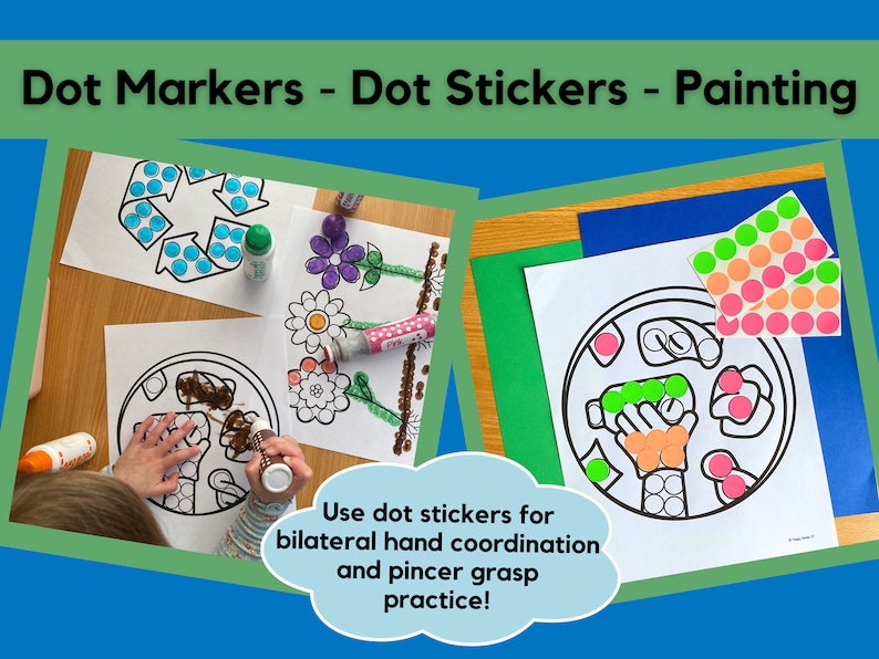 Earth Day Dot Art Printable Earth Day Coloring Pages Earth Day Kids ...