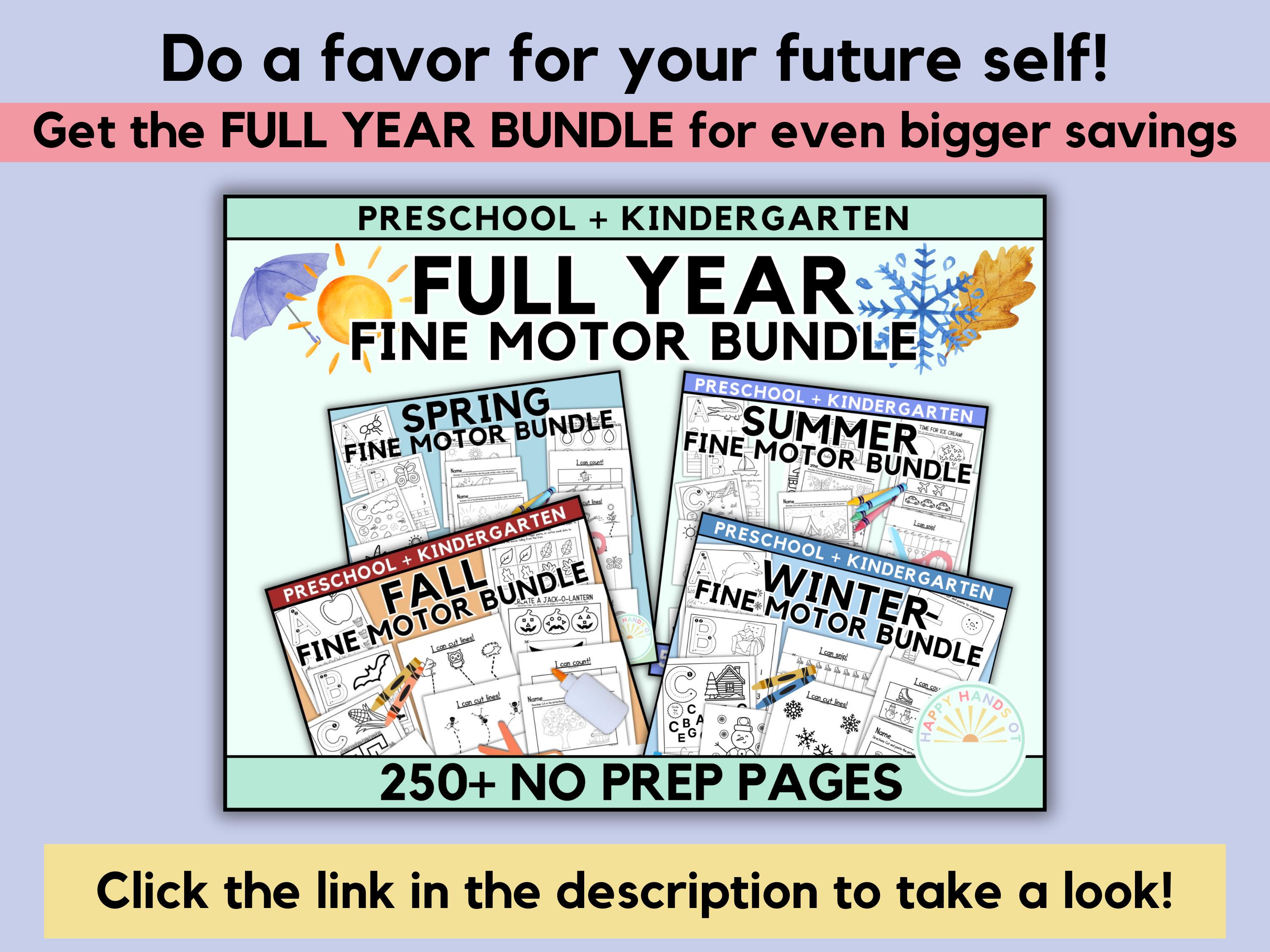 Spring Cut and Paste Puzzles Scissor Skill Preschool Worksheets for ...