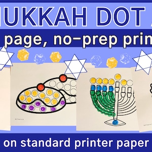 Hanukkah Dot Art Hanukkah Crafts Winter Preschool Fine Motor Pre K ...