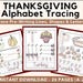 Thanksgiving ABC Tracing Worksheets Letter Tracing Pre K Worksheets ...