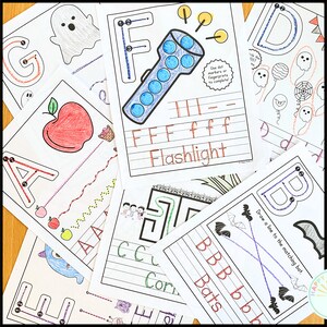 Fall ABC Tracing Worksheets Autumn Letter Tracing Pre K Worksheets ...