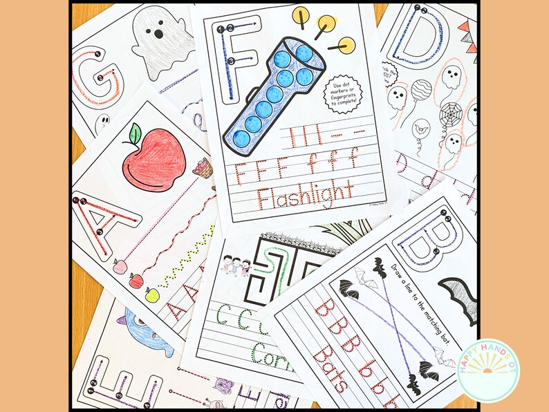 Fall ABC Tracing Worksheets Autumn Letter Tracing Pre K Worksheets ...