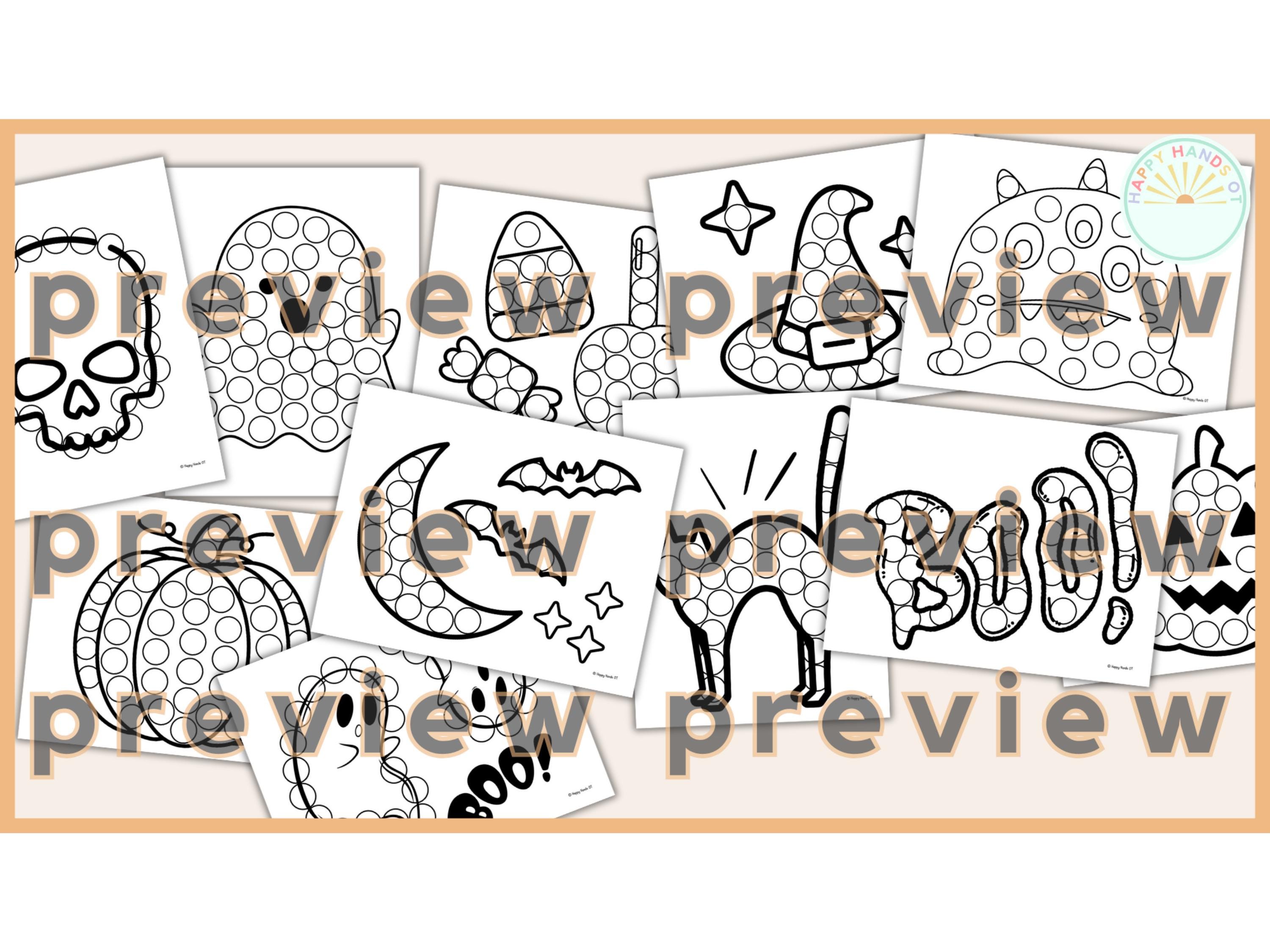 Halloween Dot Marker Printable Halloween Kids Activity Simple ...