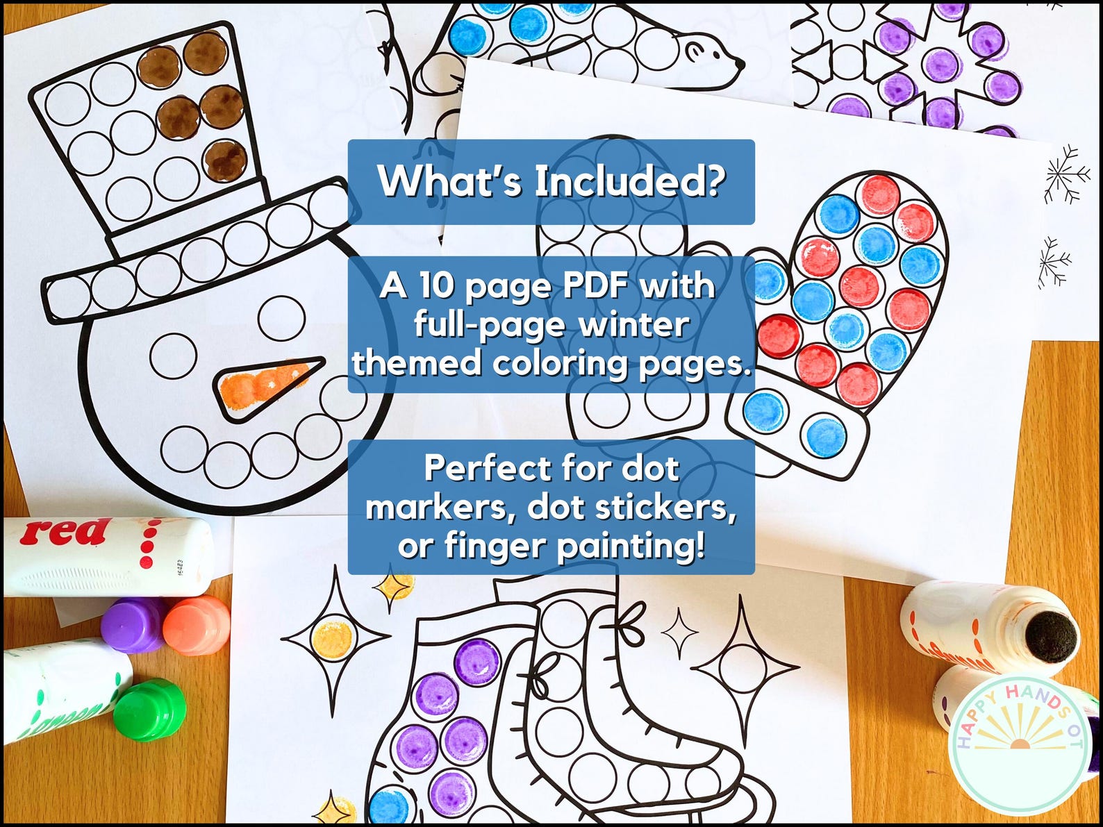 Winter Preschool Dot Marker Toddler Winter Break Winter Coloring Page ...