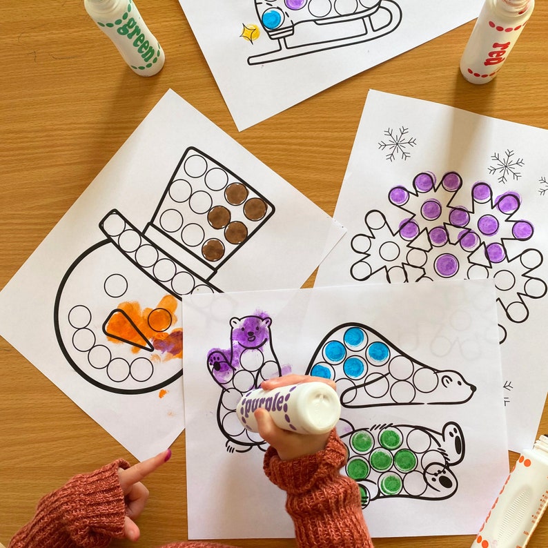 Winter Preschool Dot Marker Toddler Winter Break Winter Coloring Page ...