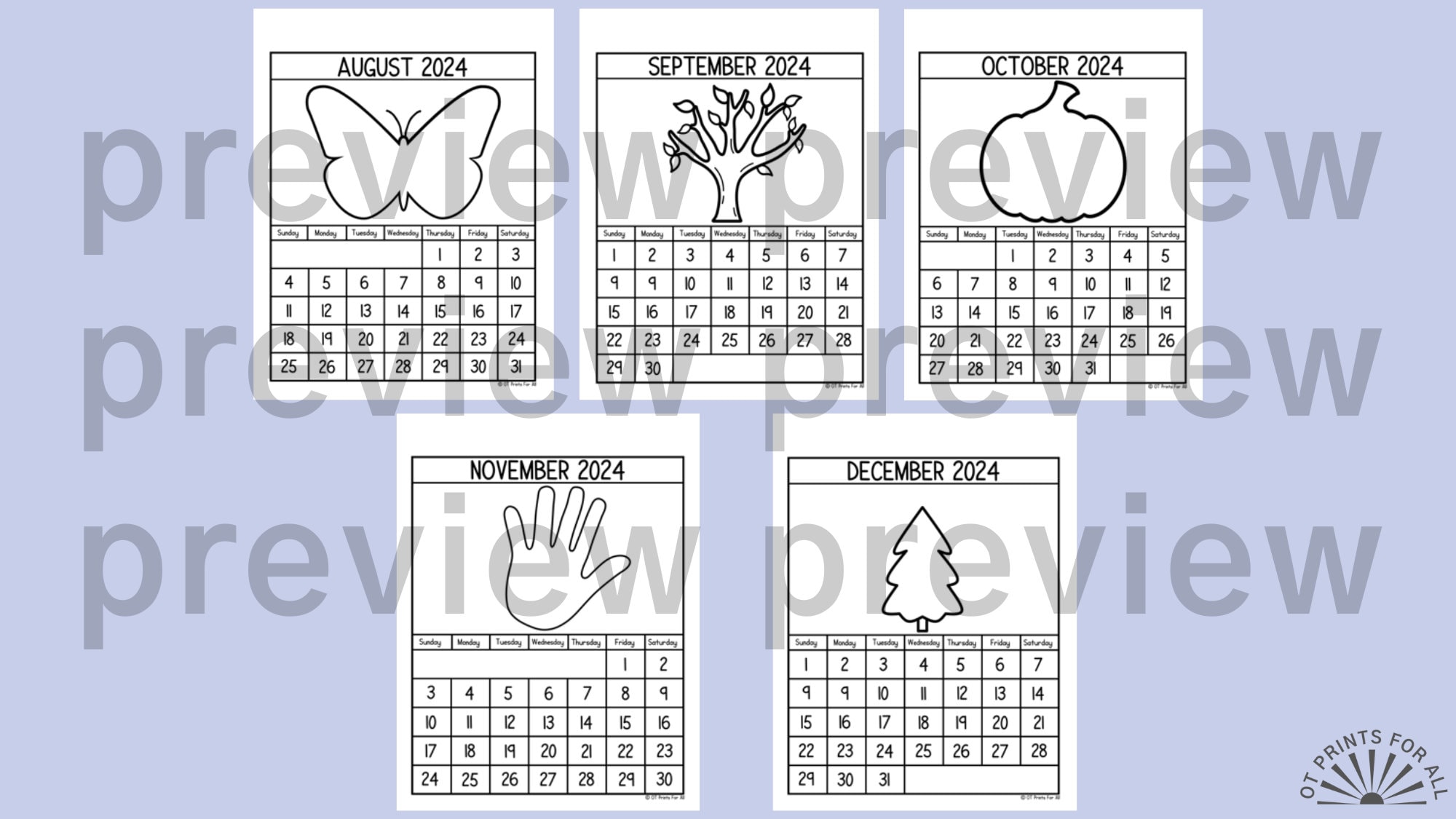 2024 Artwork Calendar for Kids Printable New Years Activities 2024 New ...