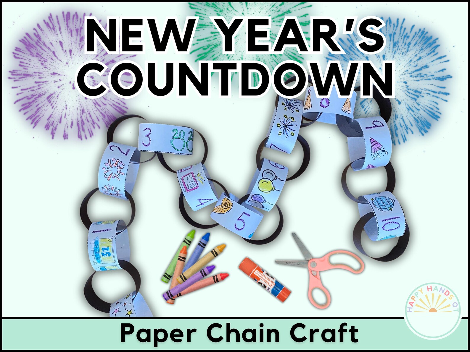 2025 New Years Countdown Paper Chain New Years Eve Kids Craft Simple ...