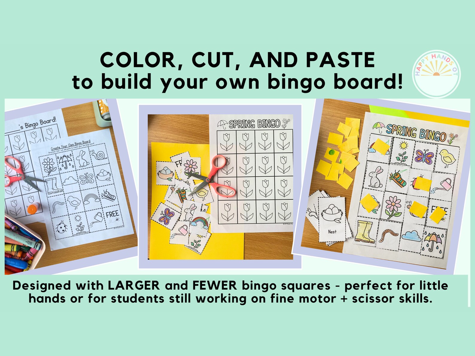 Spring Bingo Cards Make Your Own Bingo Game Spring March Activities Cut ...