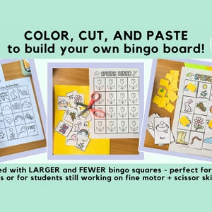 Spring Bingo Cards Make Your Own Bingo Game Spring March Activities Cut ...