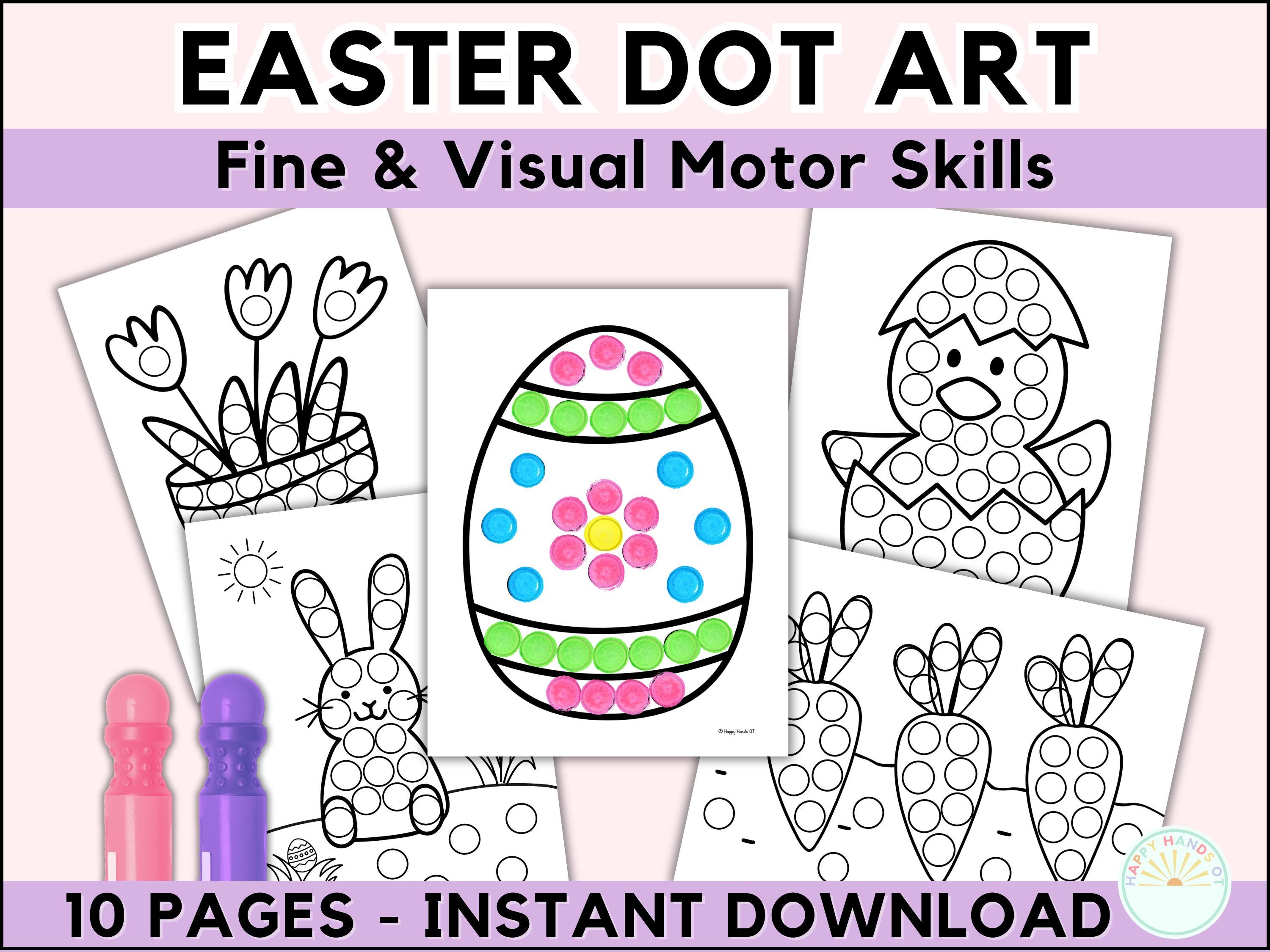 Easter Dot Art Preschool Worksheets for Kids Dot Marker Toddler Easter ...