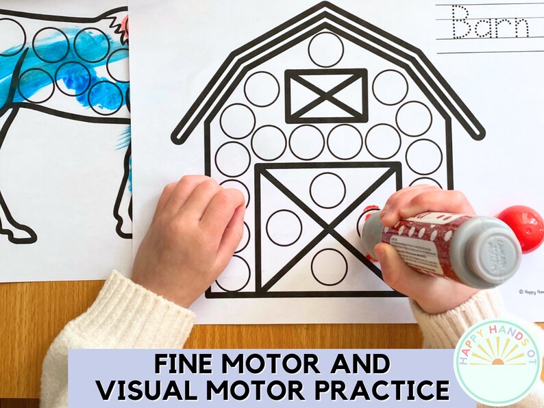 Farm Animals Dot Marker Worksheets for Kids Preschool Tracing ...