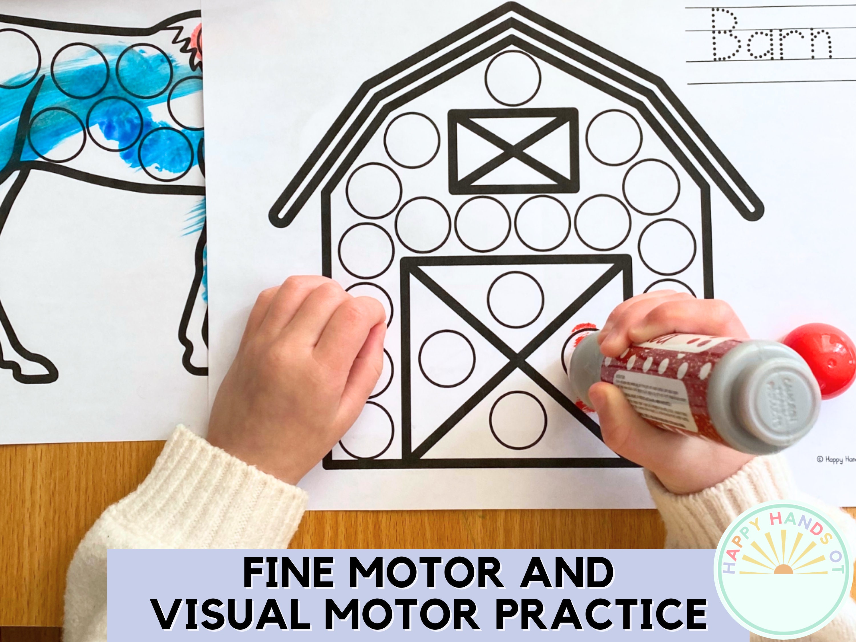 Farm Animals Dot Marker Worksheets for Kids Preschool Tracing ...